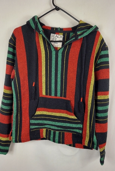 Ladrft | Tops | Beach Life By Ladrft Womens Rasta Poncho Hoodie | Poshmark